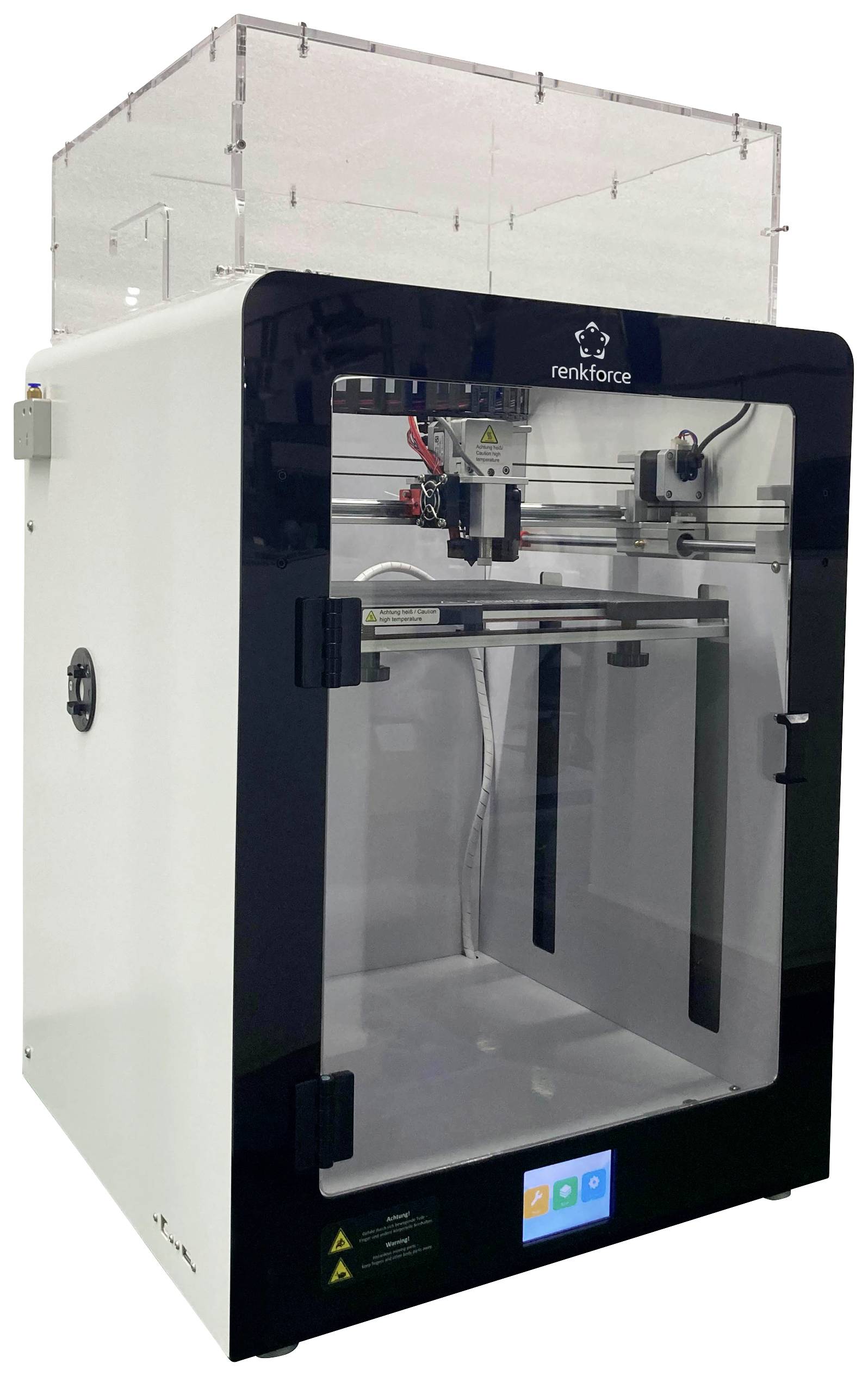 Renkforce Pro 6+ 3D Drucker beheizbares Druckbett, Dual-Düsen-System (Single Extruder ...