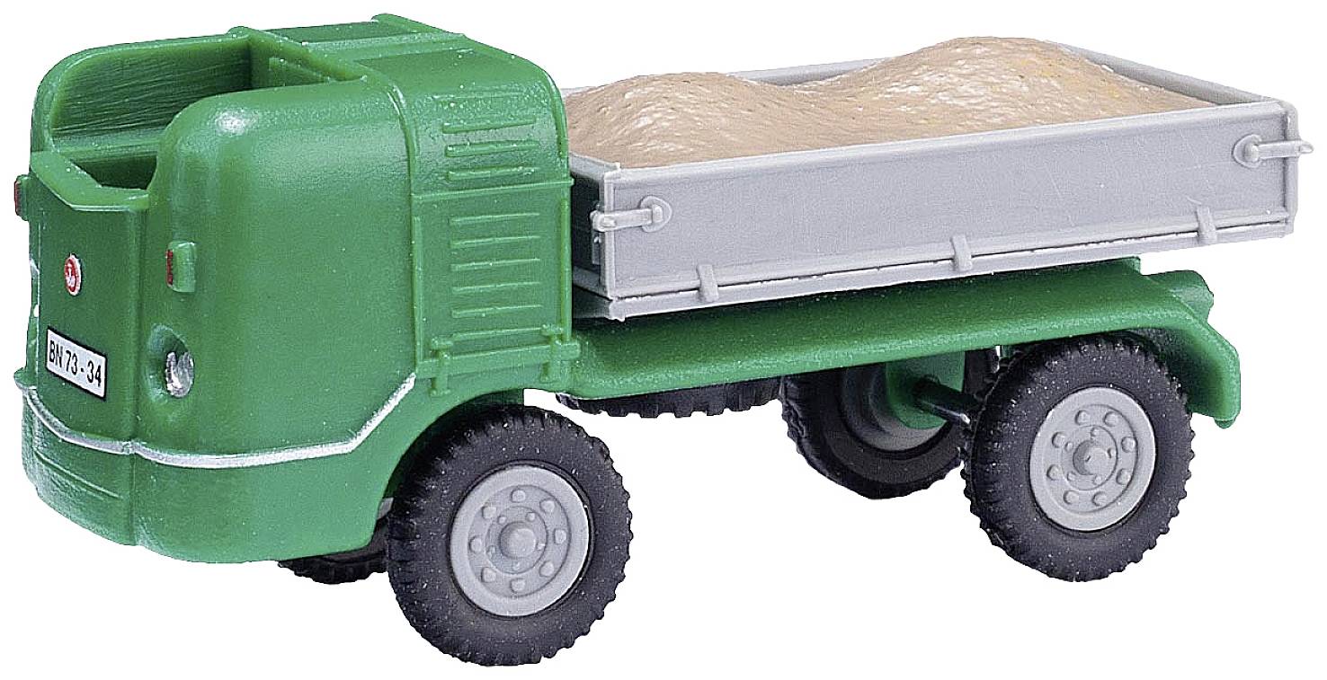 Mehlhose 210019601 H0 Multicar M21 Grün mit Pritsche und Kiesladung ...