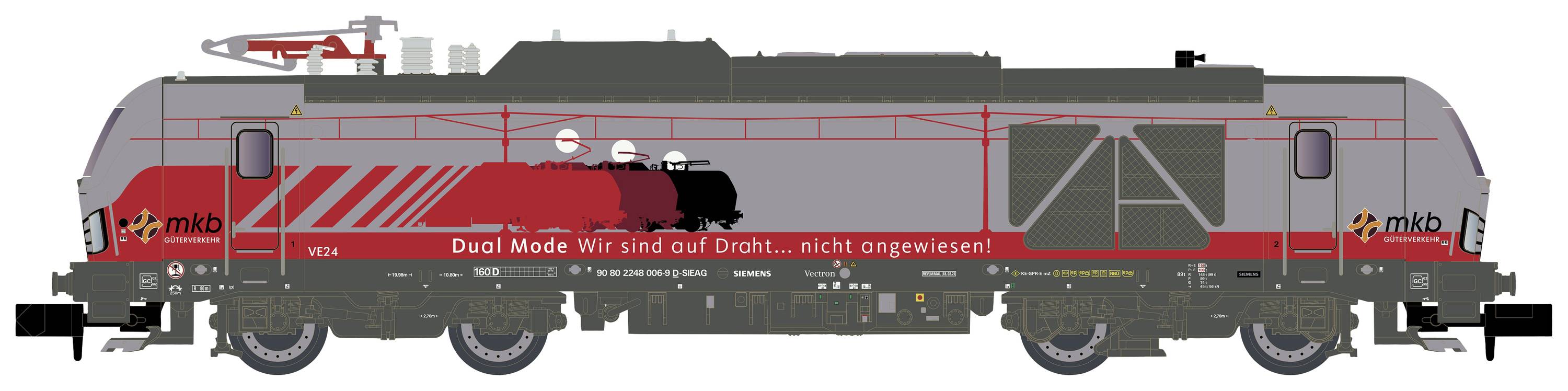Hobbytrain H3122S N Zweikraftlok BR 248 Vectron DM der MKB ...
