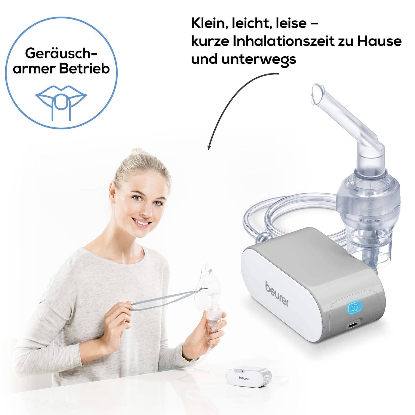 Beurer IH 58 Inhalator Inhalator mit Inhalationsmaske, mit Mundstück ...