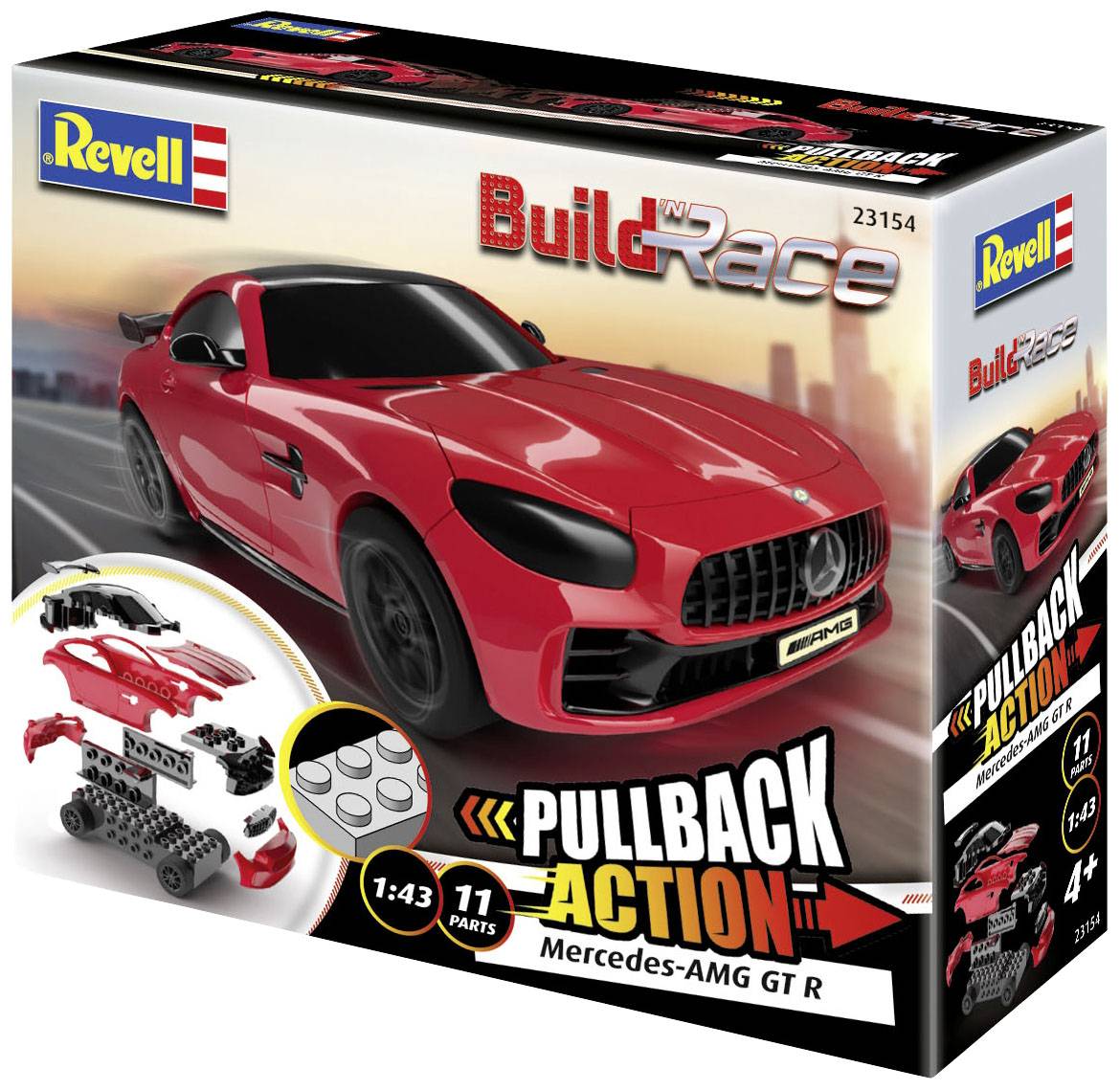 Revell 23154 Build 'n Race Mercedes-AMG GT R, rot Automodell Bausatz 1: ...