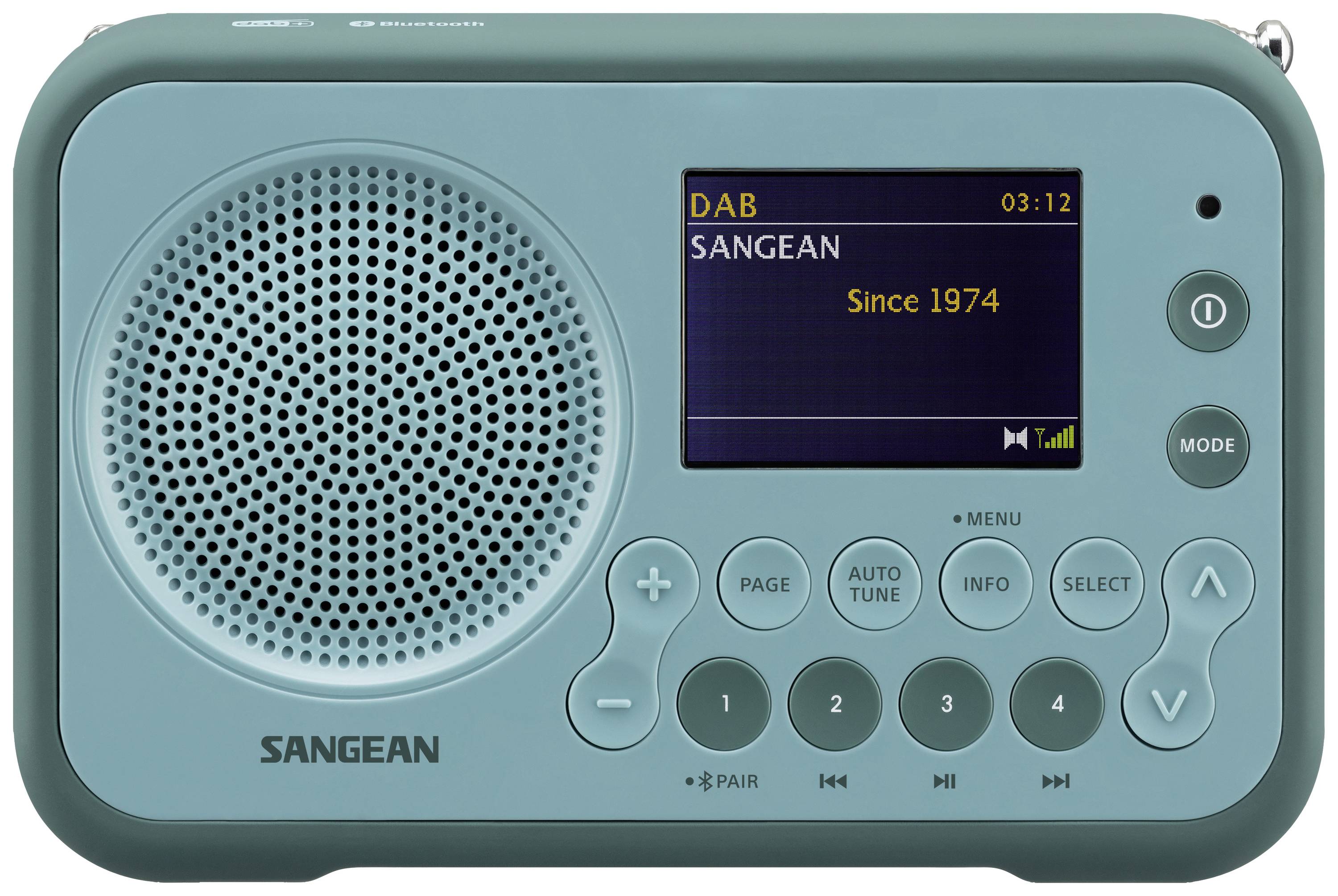 Sangean DPR-76BT Taschenradio DAB+, UKW AUX, Bluetooth® Tastensperre ...