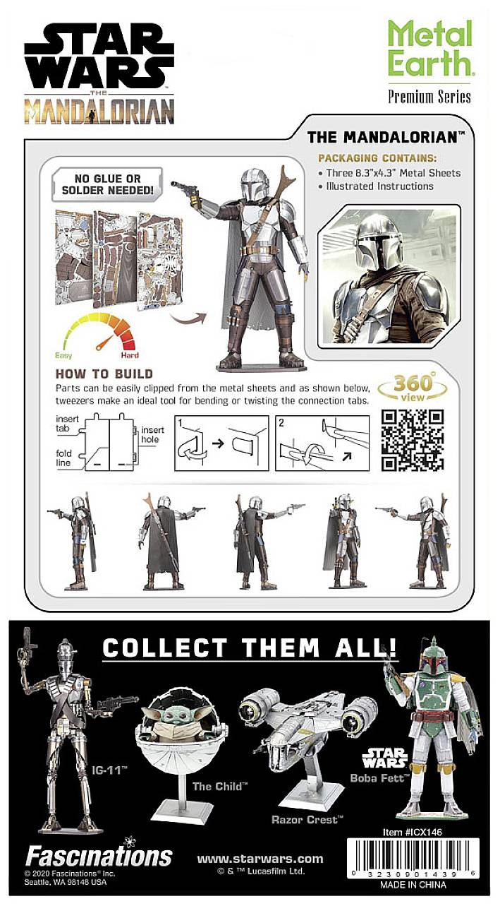 Metal Earth Iconx STAR WARS Mandalorian - The Mandalorian ...