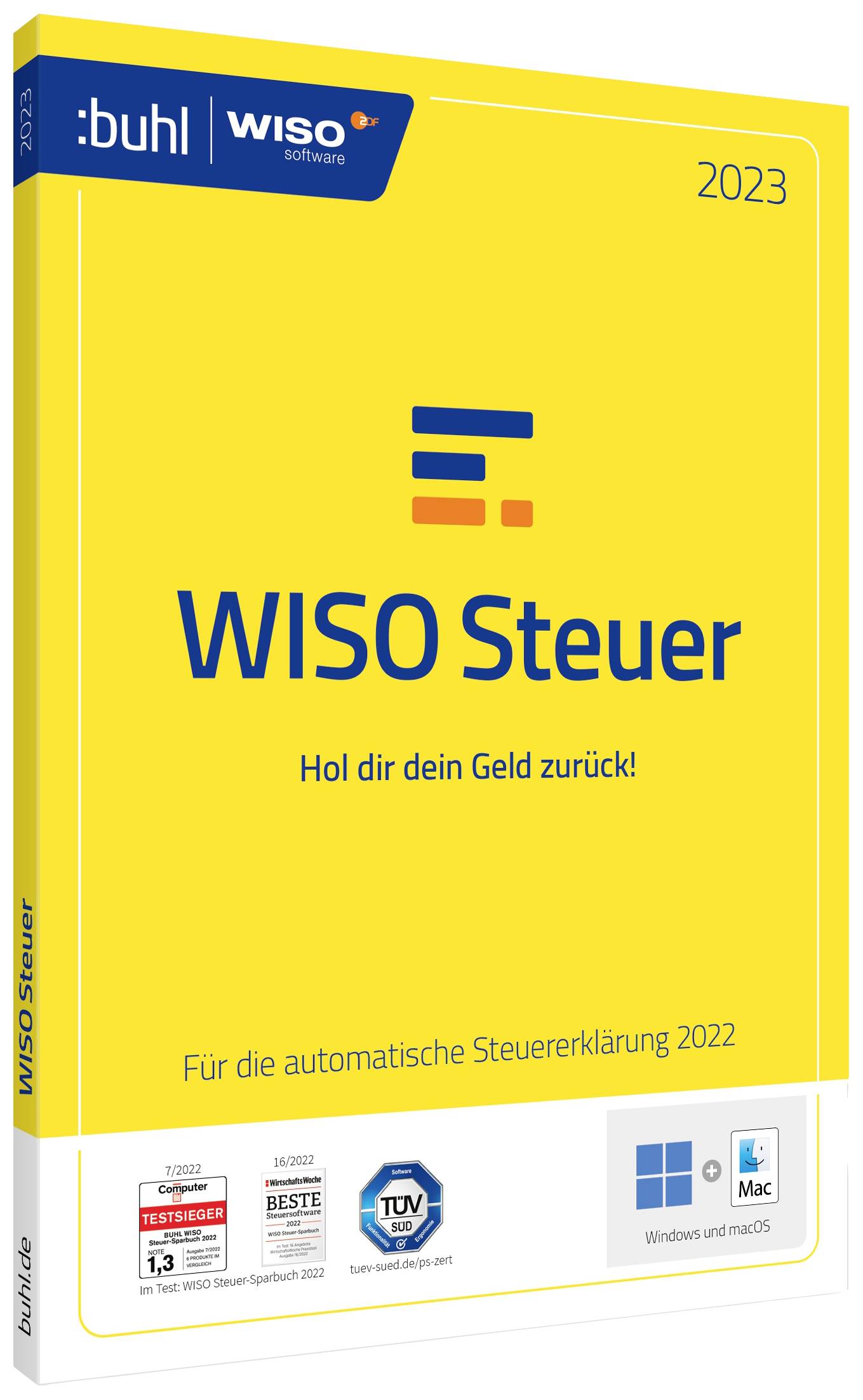 WISO Steuer 2023 Vollversion, 1 Lizenz Windows, Mac Steuer-Software ...
