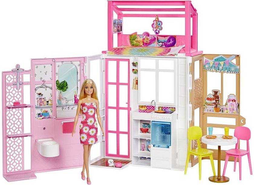 Mattel Barbie Haus und Puppe HCD48 | voelkner
