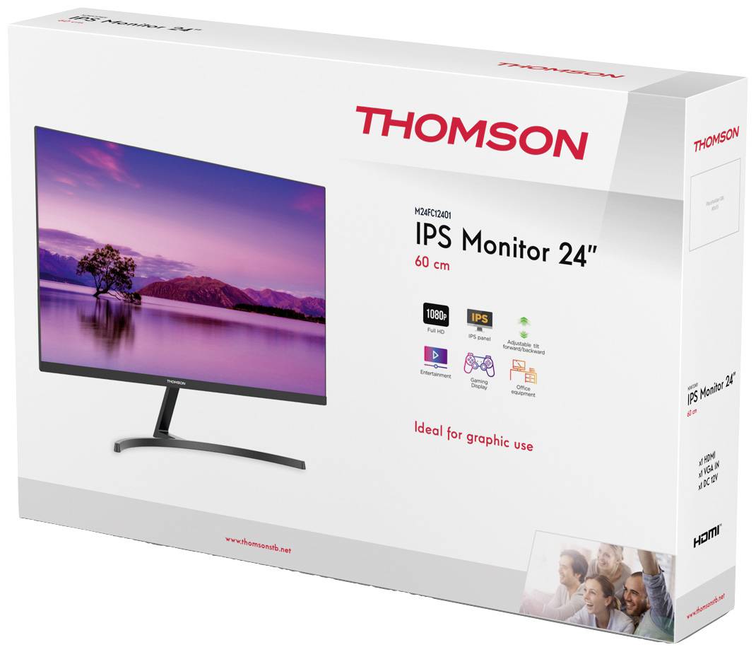 Thomson M24FC12401 LED-Monitor 60.5cm (23.8 Zoll) EEK F (A - G) 1920 x ...