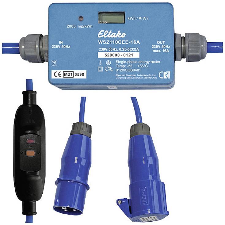 Eltako WSZ110CEE-16A+PRCD MID Mobiler Stromzähler 1St ...