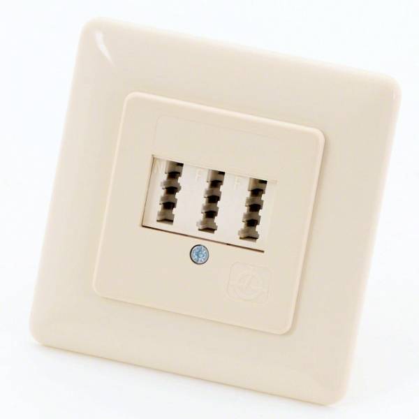 Rutenbeck AMS 1/2 NFU UP Telefondose Unterputz Weiß | voelkner