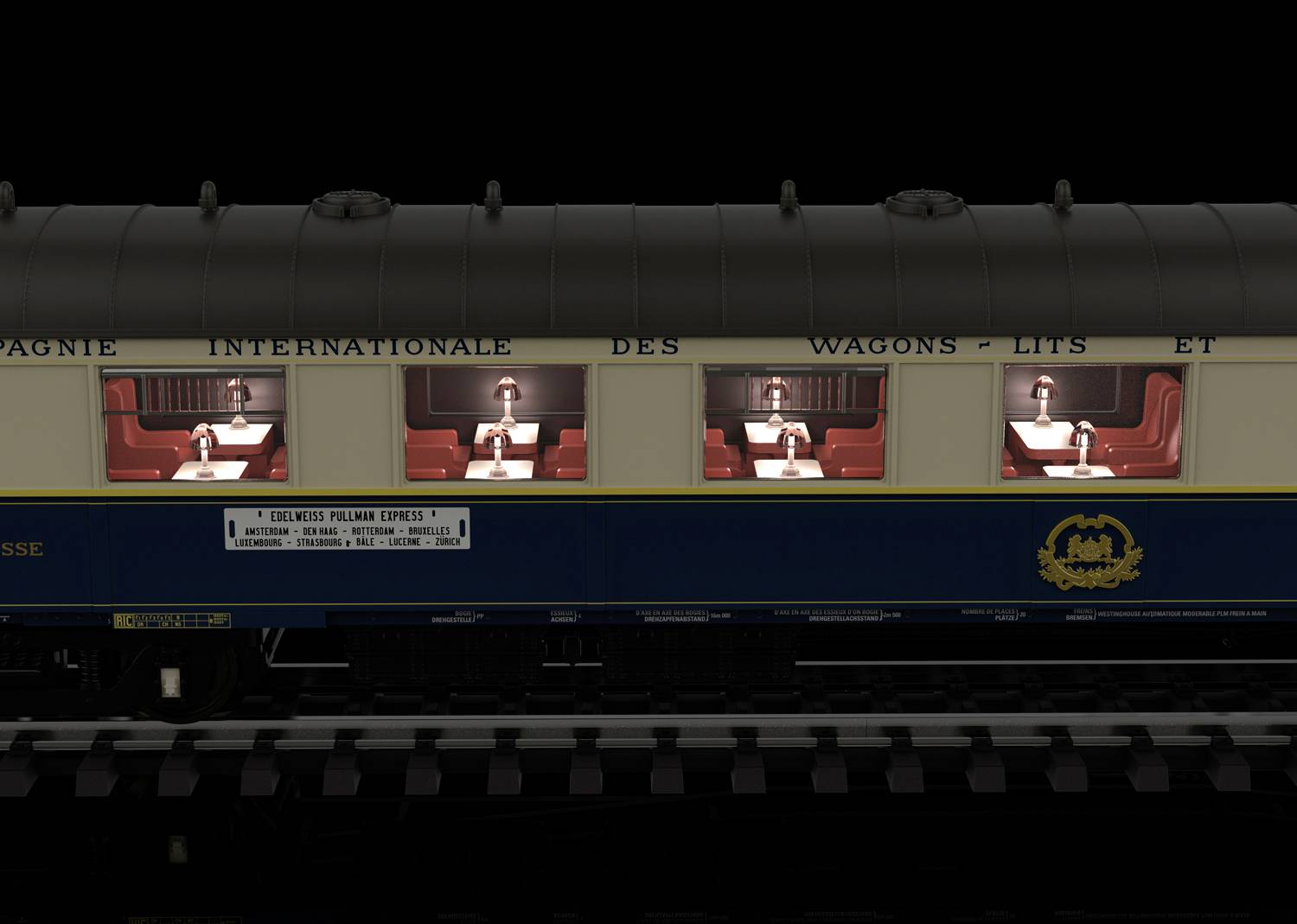 Märklin 42470 H0 Pullmanwagen-Set „Edelweiß“ der CIWL, MÄRKLIN ...