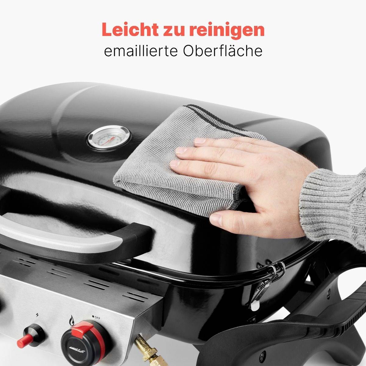 Profi Cook PC-GG 1261 Tisch Gas-Grill 2 Grillzonen, 2 Brenner ...
