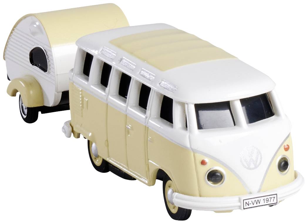 Carson Modellsport 500504164 VW T1 SambaBus mit Wohnwagen 1:87 RC ...