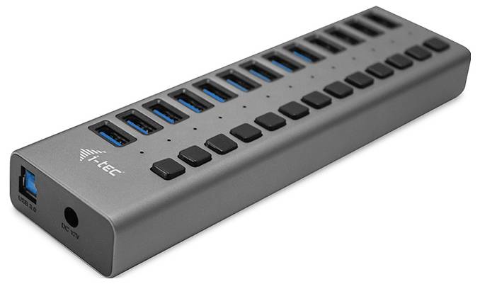 I-tec U3CHARGEHUB13 USB-Hub 13 Port USB-A USB 3.0 5 GBit/s Grau USB 3.0 ...
