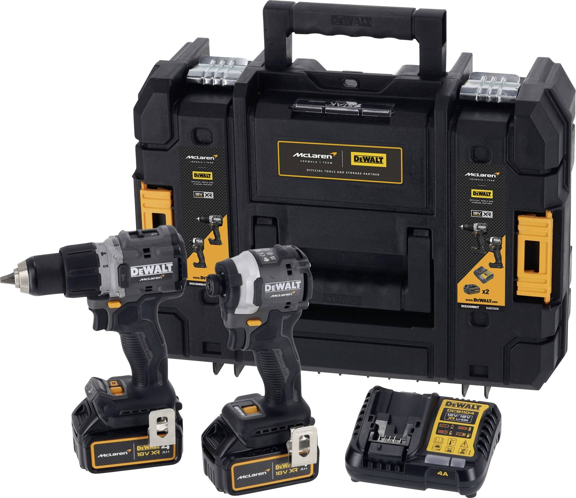 DEWALT McLaren DCD85M u. DCF85M 2-Gang-Akku-Schlagbohrschrauber, Akku ...