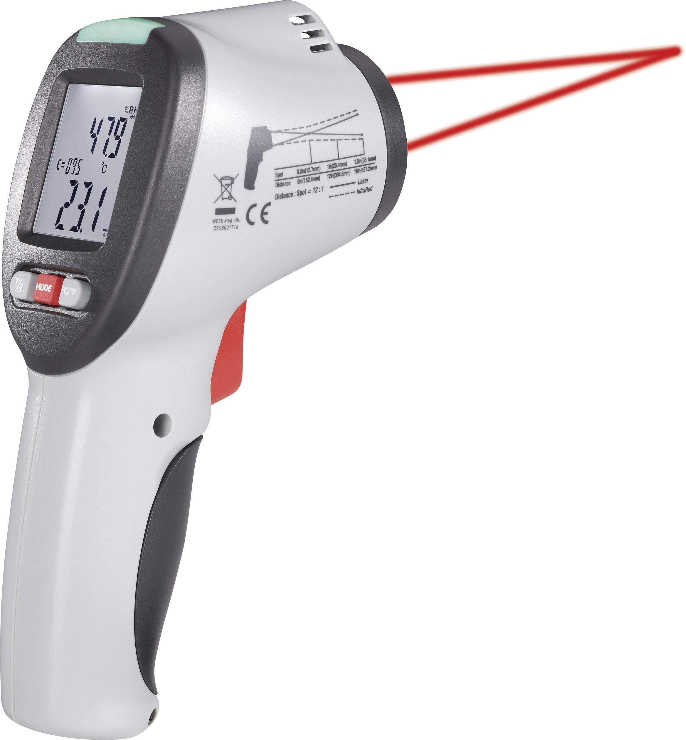 Infrarot-Thermometer VOLTCRAFT IR-SCAN-350RH Optik 12:1 -50 - +350 °C ...