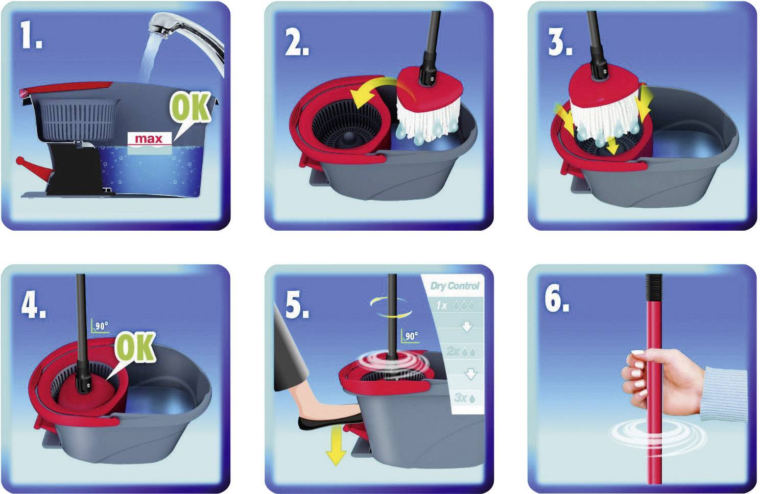 Vileda Easy Wring & Clean Wischmop 133649 | voelkner