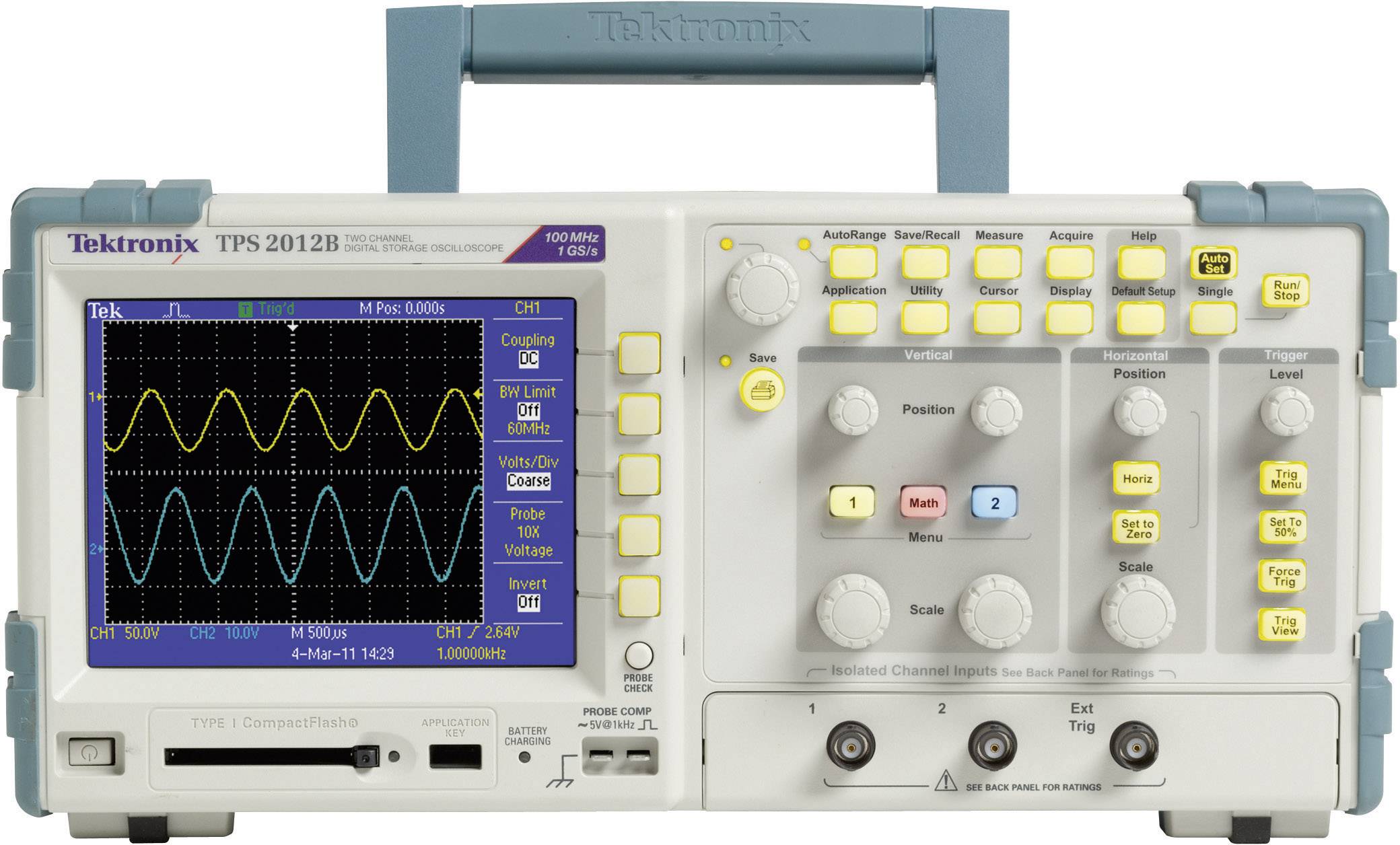Tektronix TPS2024B Digital-Oszilloskop 200MHz 4-Kanal 2 GSa/s 2.5 kpts ...