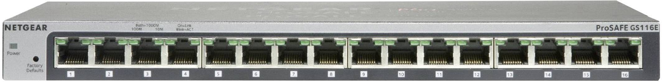 NETGEAR GS116E Netzwerk Switch 16 Port | voelkner