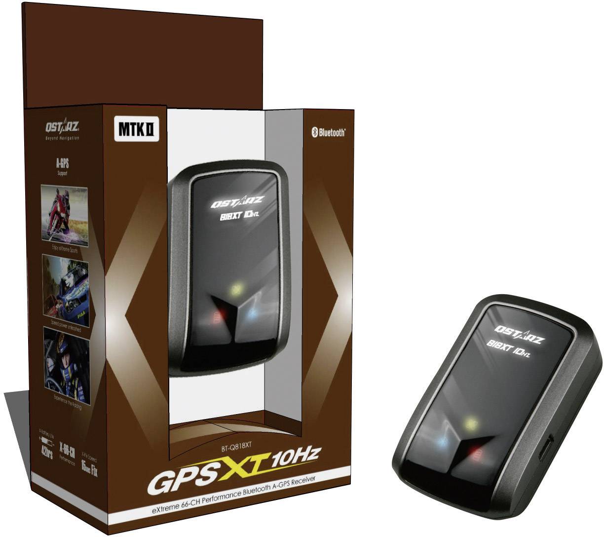 Qstarz BT-Q818XT Bluetooth GPS Empfänger Schwarz | voelkner