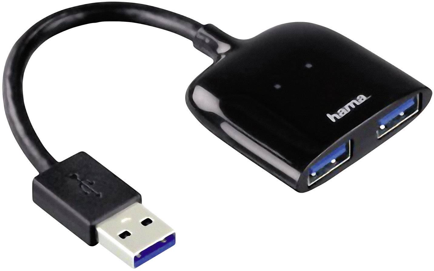 Hama Mobil 2 Port USB 3.2 Gen 1-Hub (USB 3.0) Schwarz | voelkner