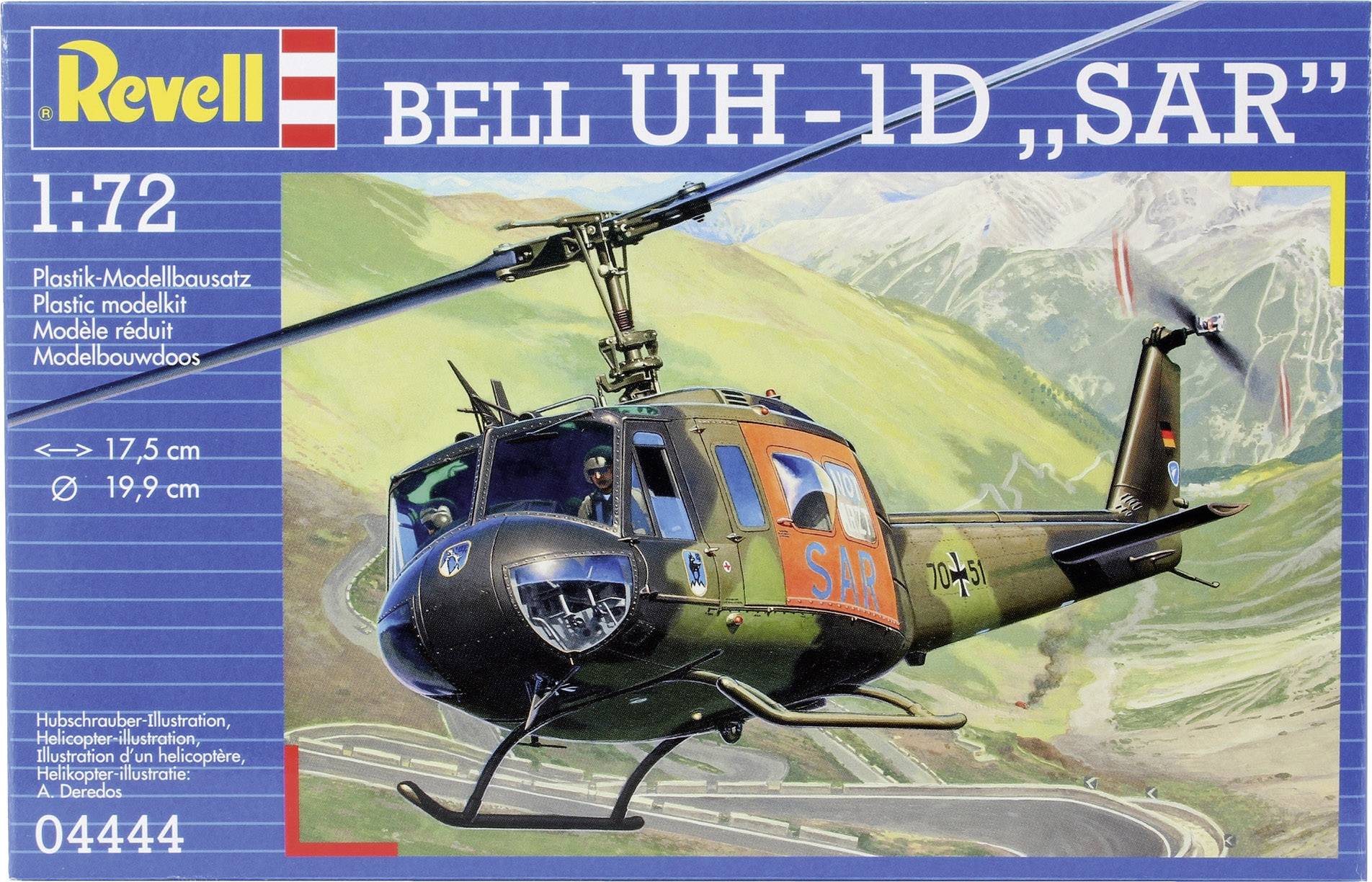 Revell 04444 Bell UH-1D SAR Helikopter Bausatz 1:72, A012 | voelkner ...