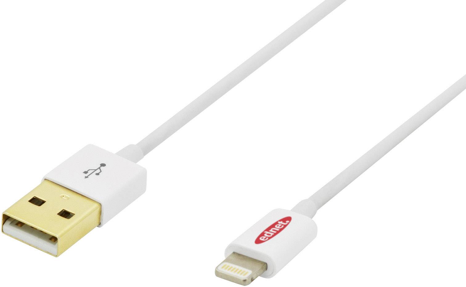 Ednet iPad/iPhone/iPod Ladekabel/Datenkabel [1x USB 2.0 Stecker A - 1x ...