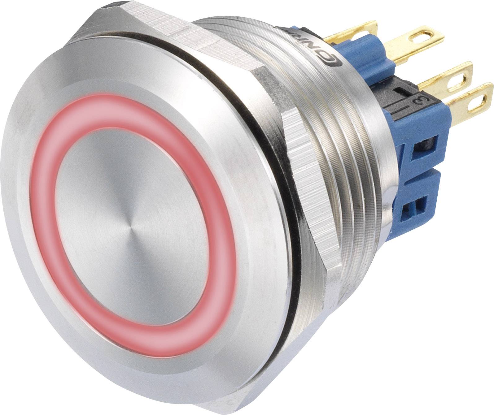 TRU Components 1273009 GQ28-11E/R/12V Drucktaster 250 V/AC 3A 1 x Ein ...