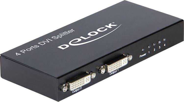 Delock 87640 4 Port DVI-Splitter 1920 x 1080 Pixel Schwarz | voelkner