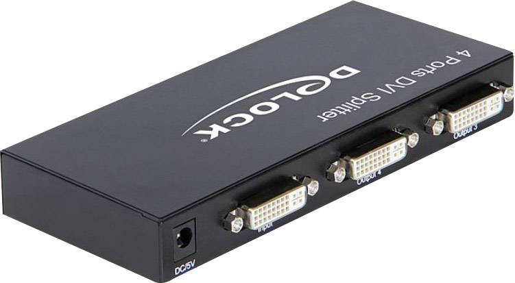 Delock 87640 4 Port DVI-Splitter 1920 x 1080 Pixel Schwarz | voelkner