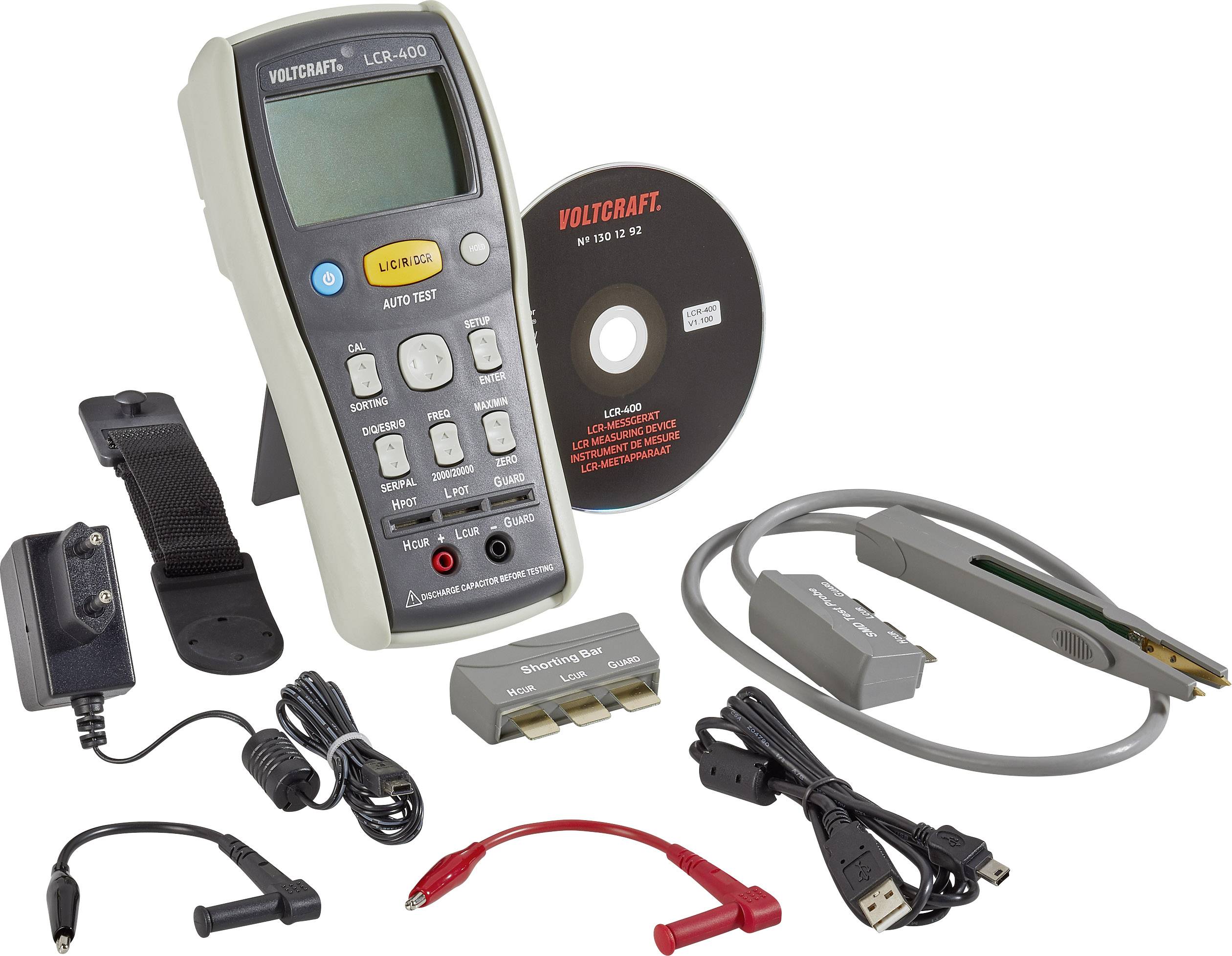 VOLTCRAFT LCR-400 LCR Messbrücke digital CAT I Anzeige (Counts): 20000 ...