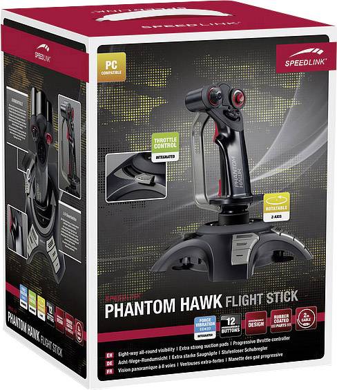 SpeedLink PHANTOM HAWK Flugsimulator-Joystick PC Schwarz, A024 ...
