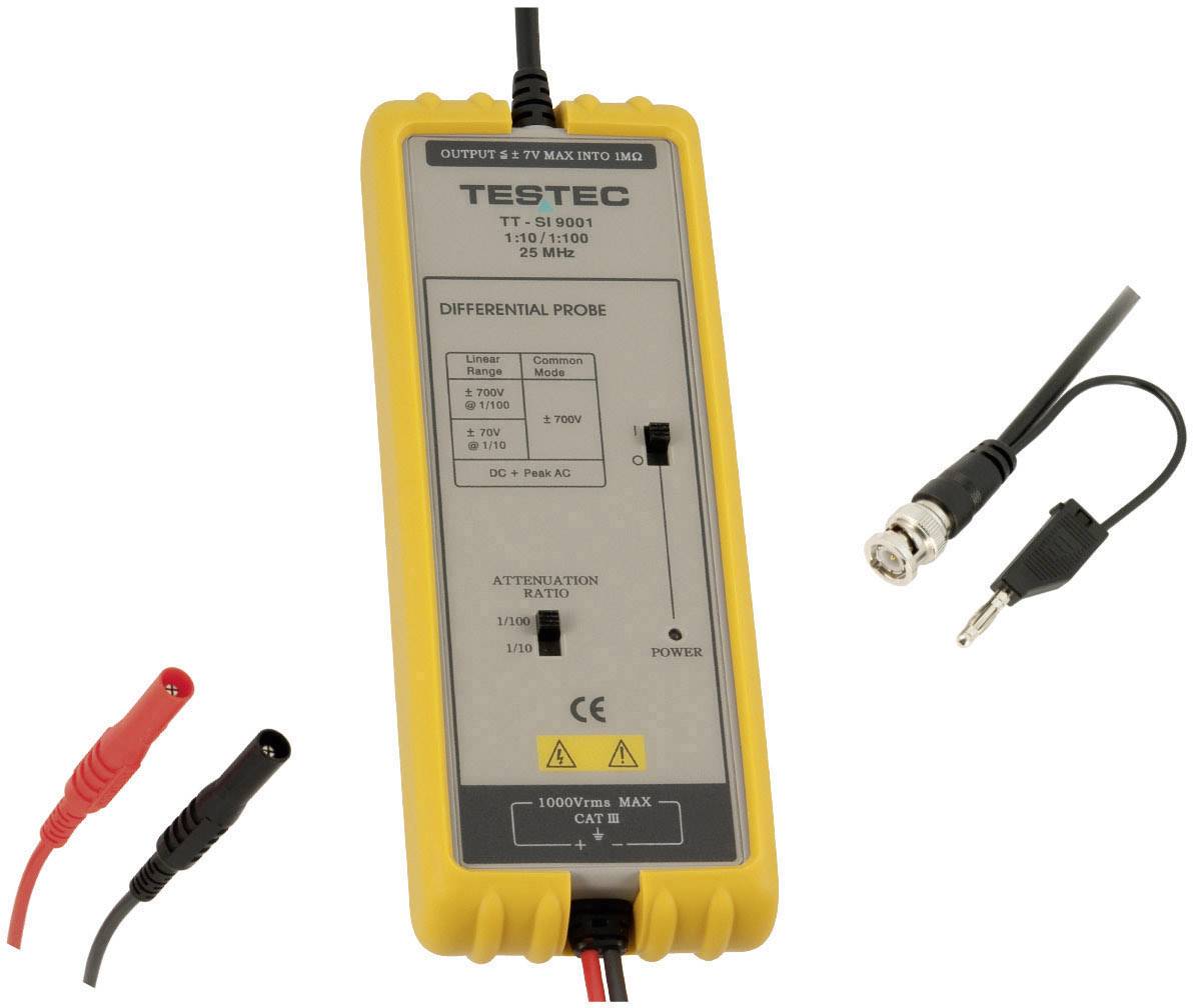 Testec TT-SI 9002 Differential-Tastkopf 25MHz 20:1, 200:1 1400V ...