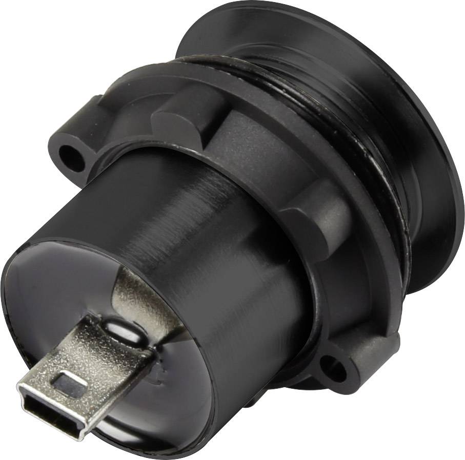 TRU Components Mini USB Einbaubuchse 2.0 Buchse, Einbau Mini USB-01-BK ...