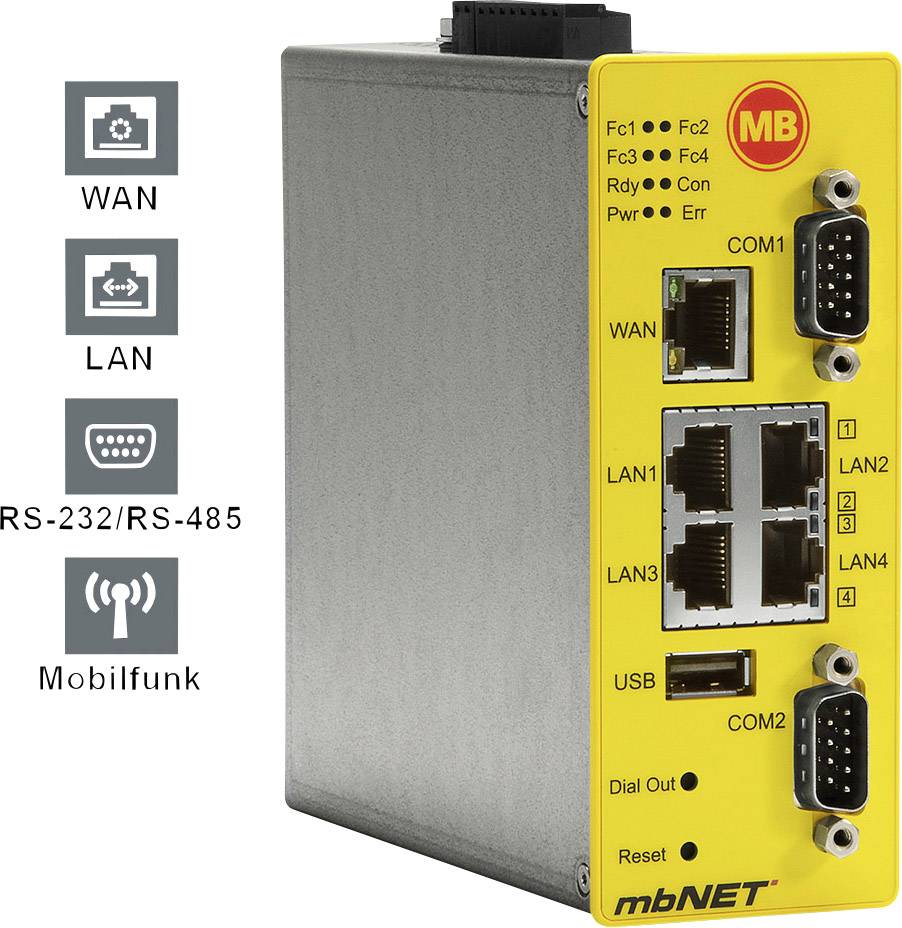 MB Connect Line GmbH Industrie Router USB, LAN, LTE, RS-232, RS-485 ...