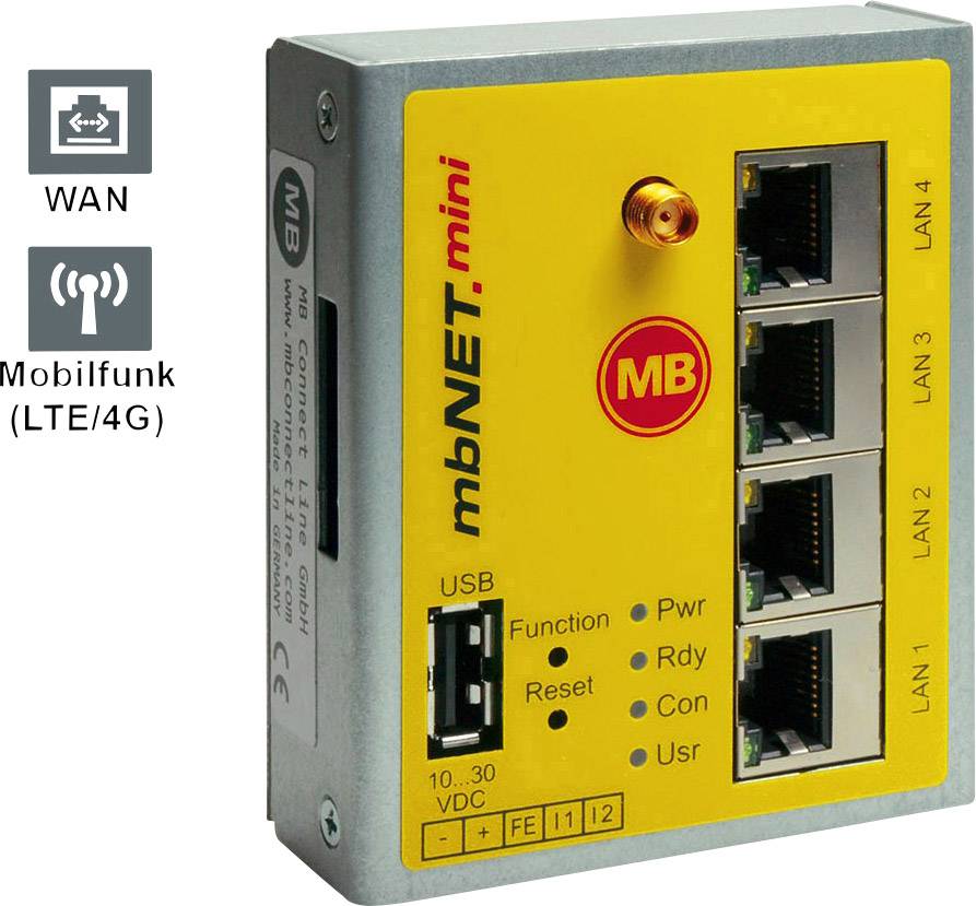 MB Connect Line GmbH Industrie Router USB, LAN, 3G Anzahl Eingänge: 2 x ...