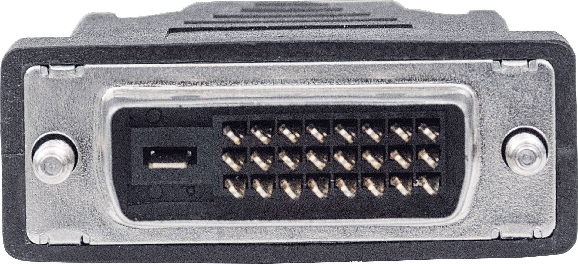 Manhattan DVI Anschlusskabel 5.00m 301244 Schwarz [1x DVI-Stecker 24 ...