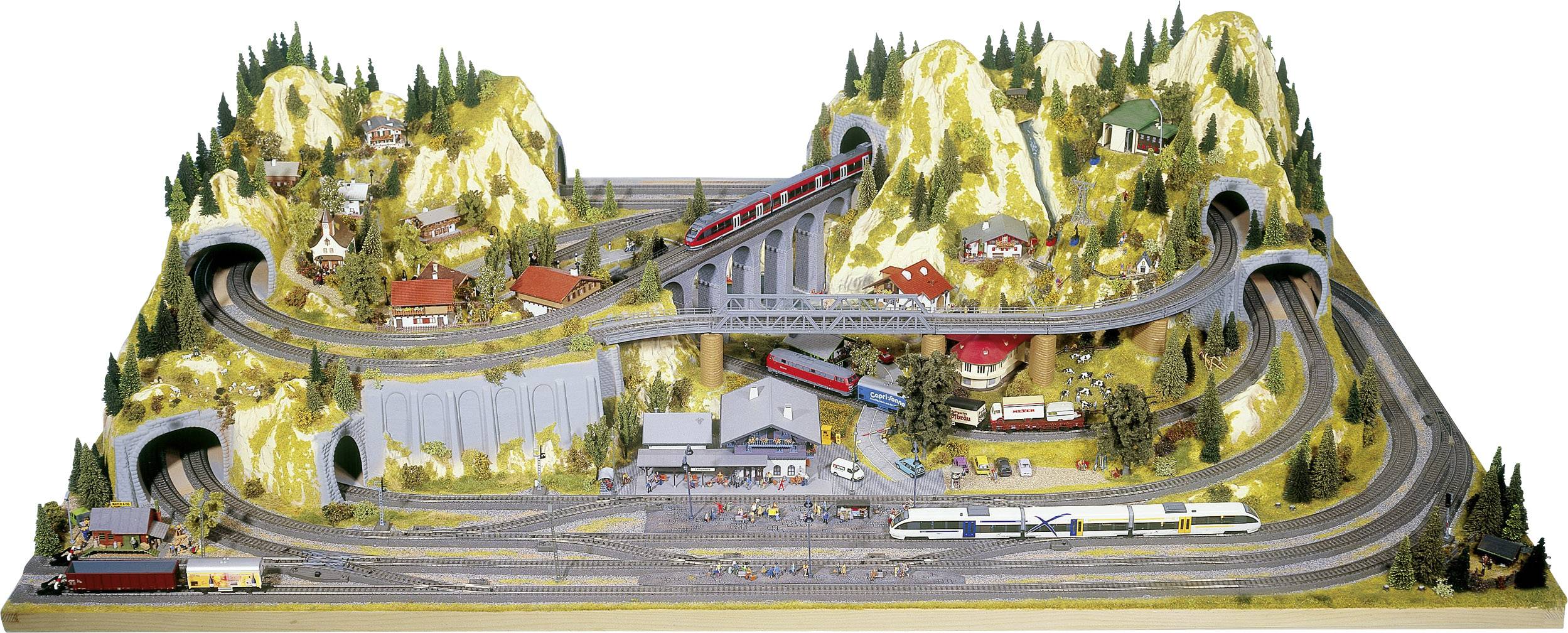 NOCH 0080100 H0 Fertiggelände zentral Silvretta H0 Märklin C-Gleis (mit ...