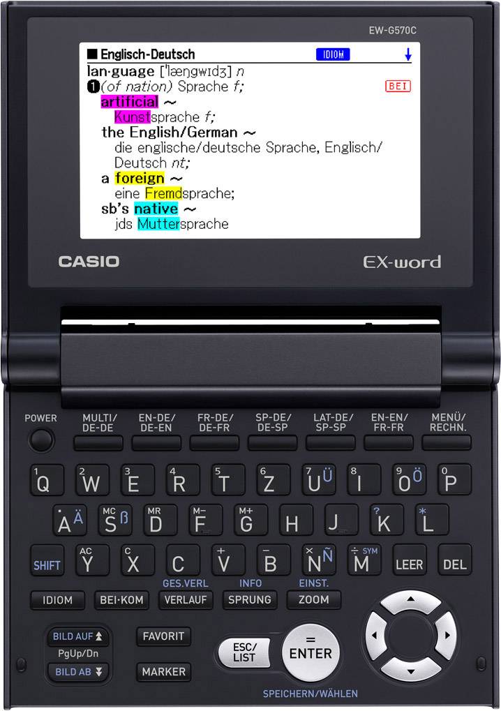 Casio Sprachcomputer EW-G570C Deutsch, Englisch, Französisch, Spanisch ...