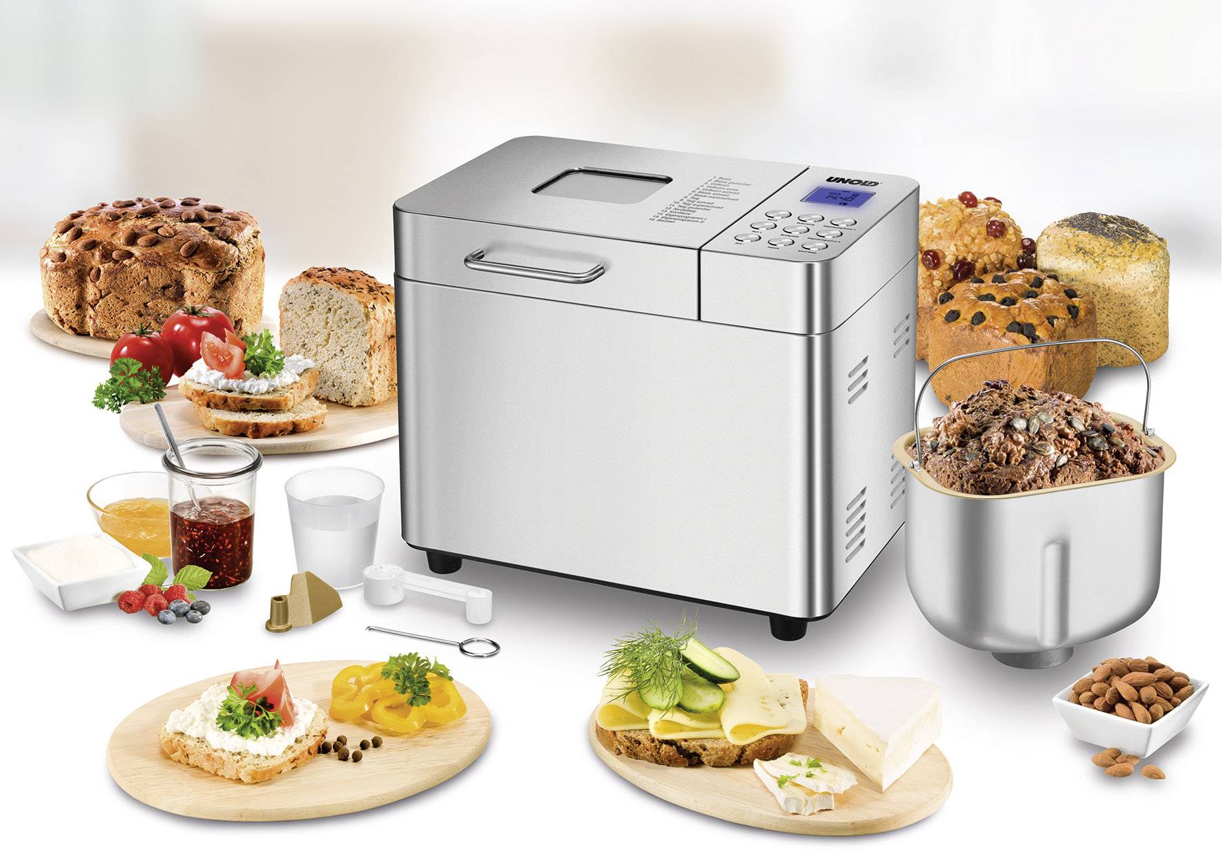 Unold Backmeister Edel Brotbackautomat Timerfunktion Edelstahl | digitalo