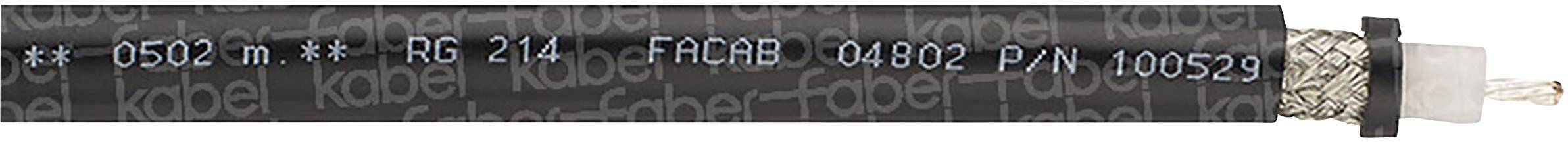Faber Kabel 100529 Koaxialkabel Außen-Durchmesser: 10.80mm RG214 /U 50Ω ...