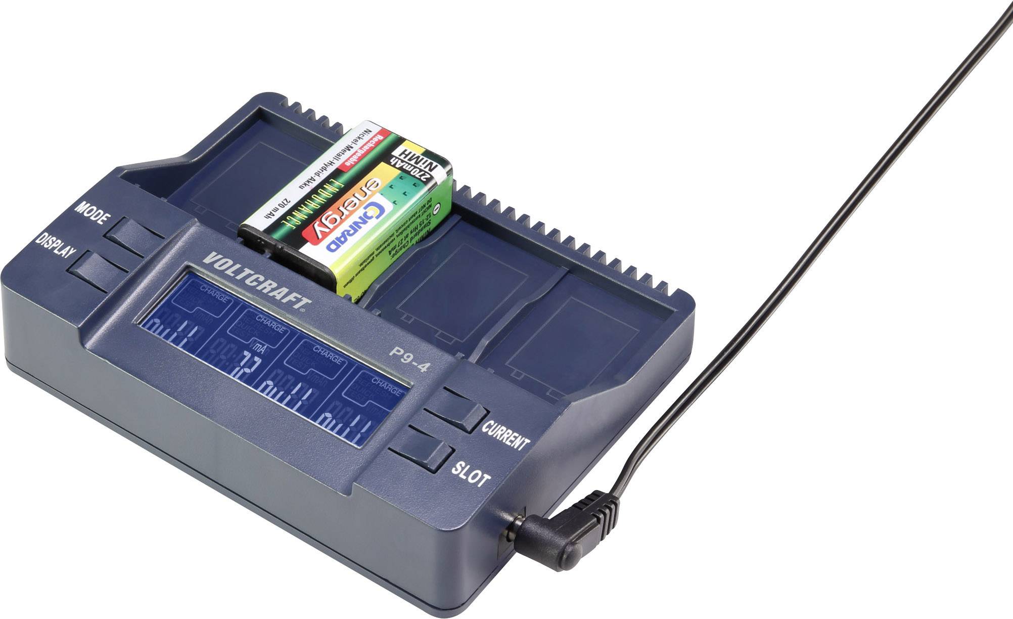 VOLTCRAFT P9-4 9V-Block-Ladegerät NiCd, NiMH, LiIon 9V Block ...