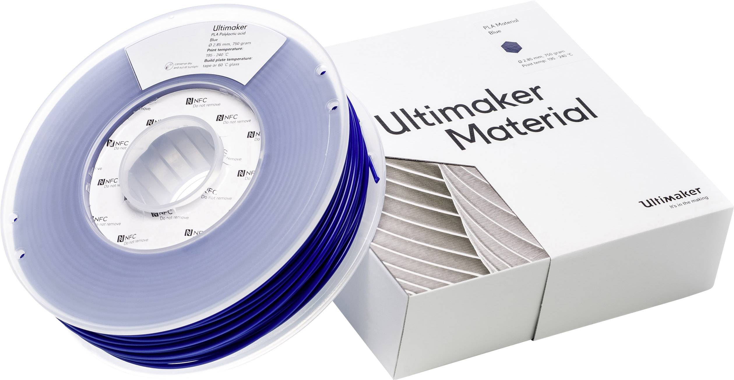 Ultimaker PLA - M0751 Blue 750 - 211399 Filament PLA 2.85mm 750g Blau ...