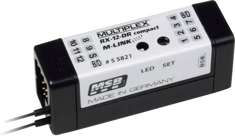 Multiplex RX-12 DR 12-Kanal Empfänger Stecksystem Uni (Graupner / JR ...