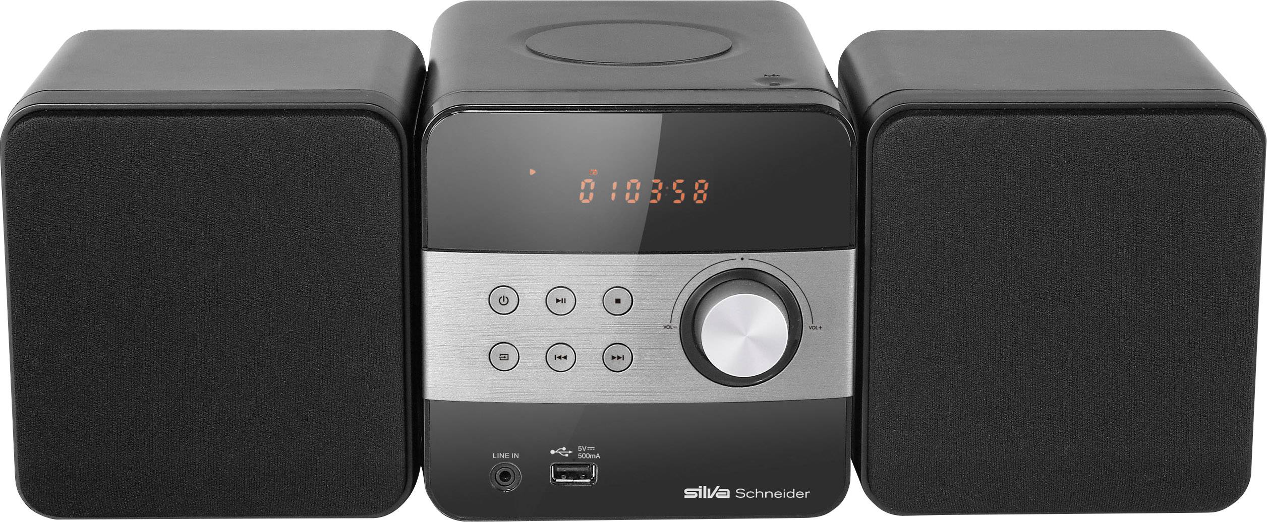 Silva Schneider SMP 350 USB Stereoanlage CD, Schwarz | voelkner