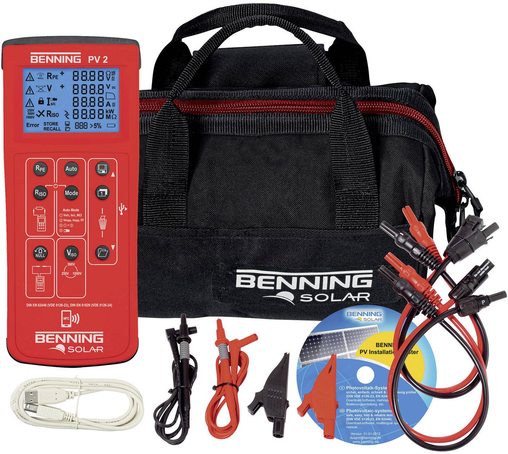 Benning PV 2 Installationstester kalibriert (ISO) VDE-Norm 0126 ...