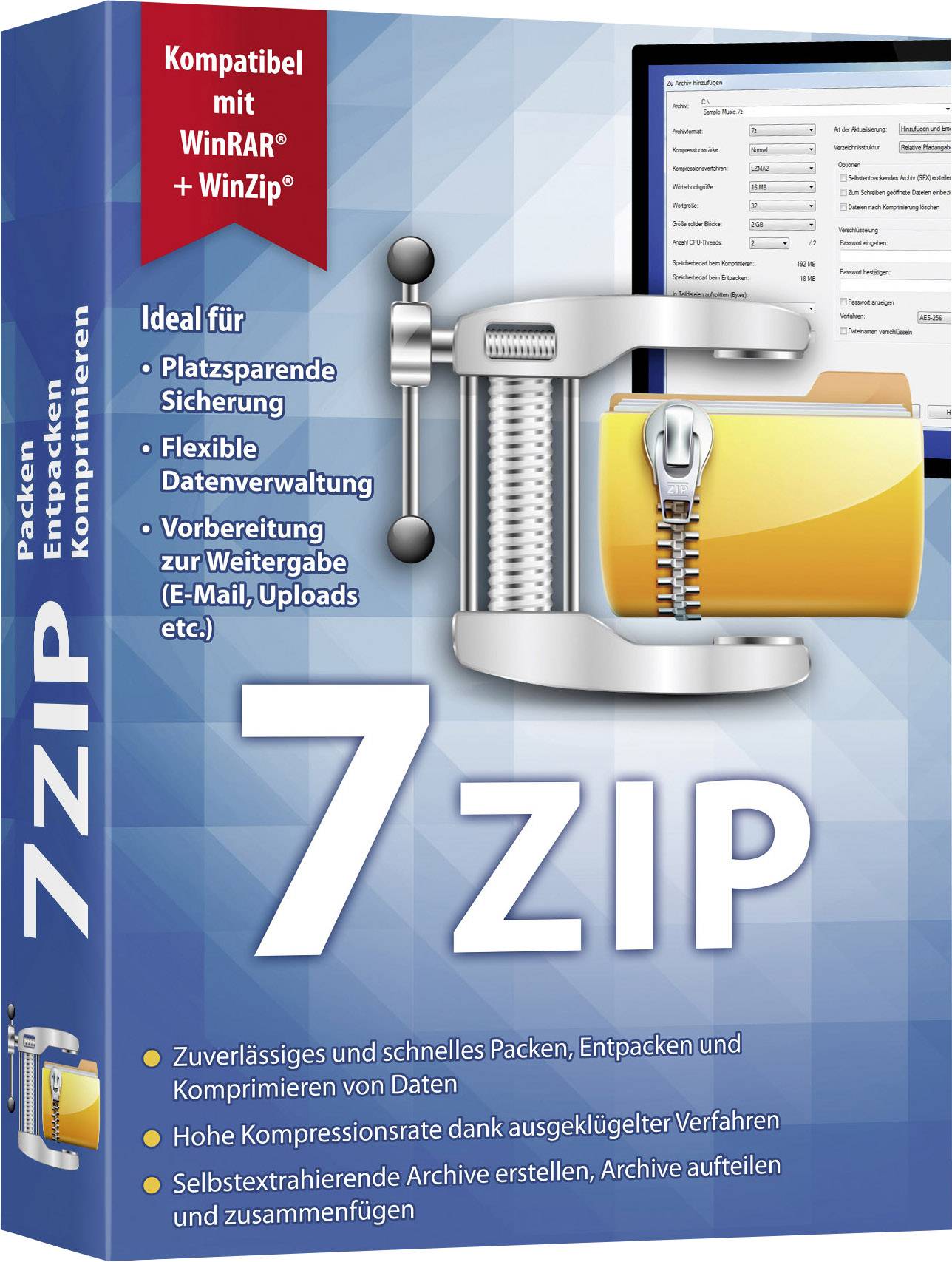 7 ZIP Vollversion, 1 Lizenz Windows Multimedia-Software | digitalo