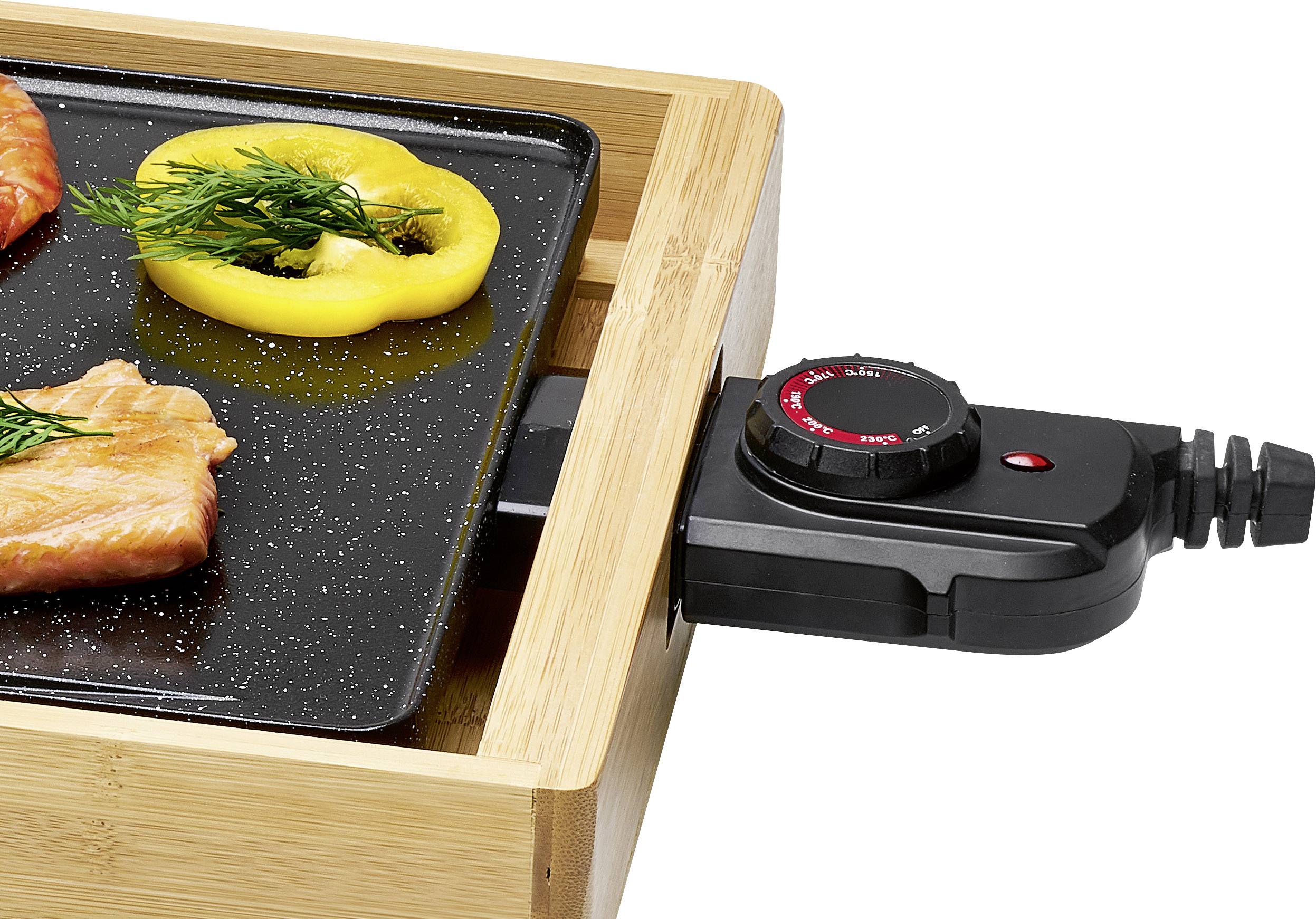 Profi Cook PC-TYG 1143 Elektro Teppan Yaki Tischgrill Holz, Schwarz ...
