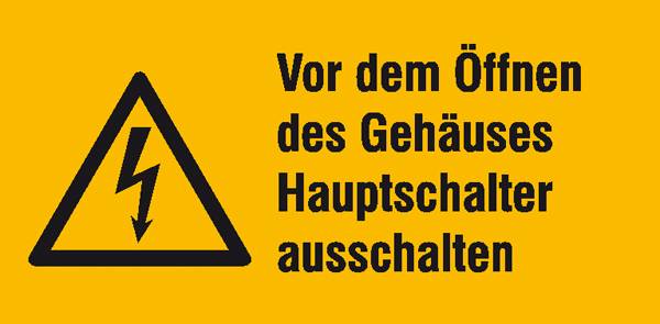 Warn-Kombischild Achtung Folie selbstklebend (B x H) 131mm x 65mm ISO ...