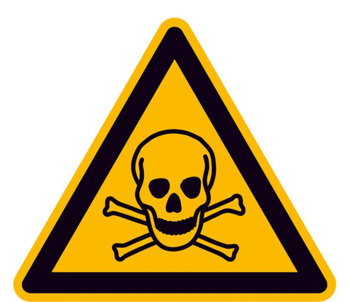 Warnschild Giftige Stoffe Folie selbstklebend 200mm ISO 7010 1St ...
