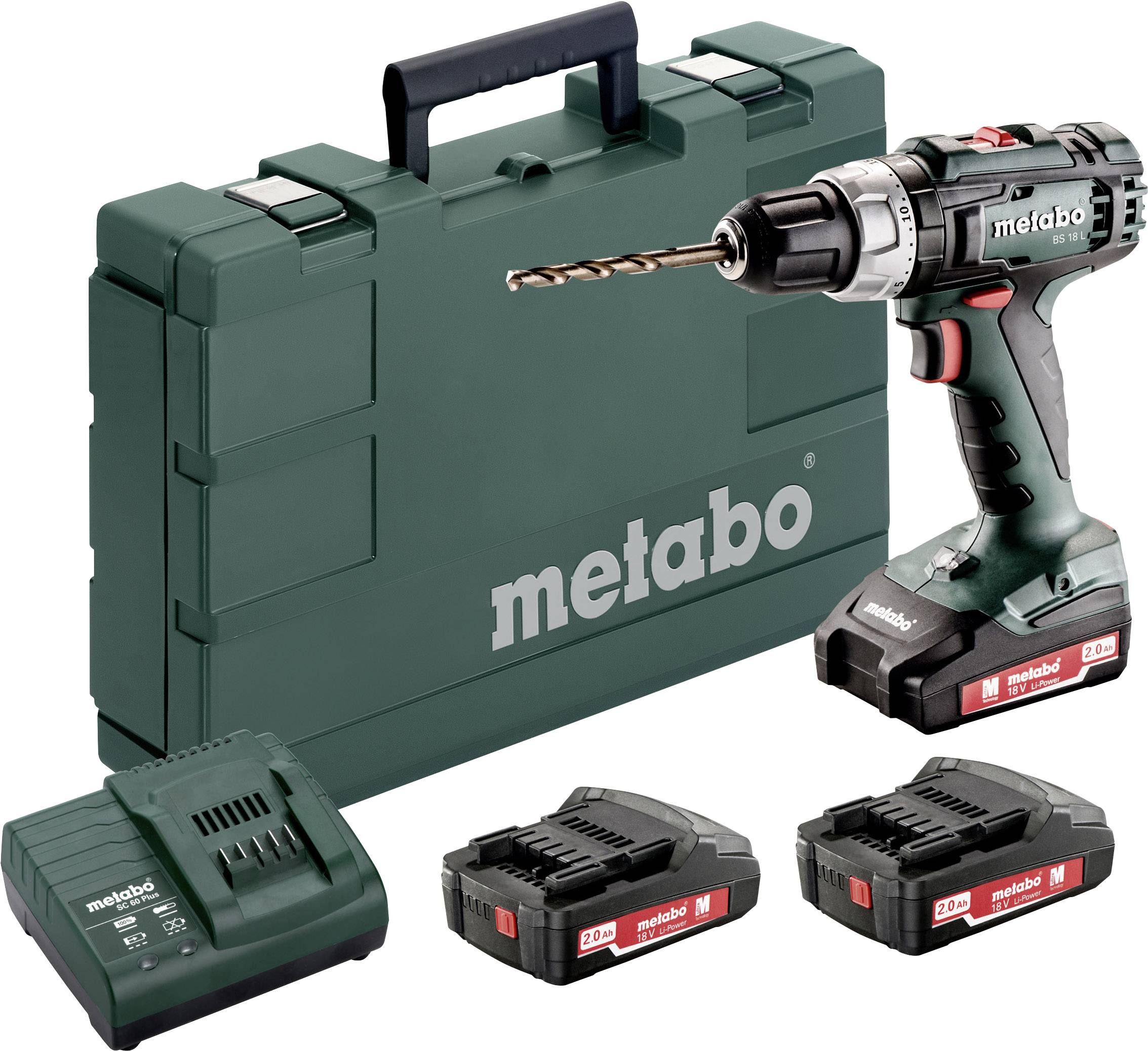 Metabo BS 18L Set 602321540 Akku-Bohrschrauber 18V 2Ah Li-Ion inkl. 3 ...