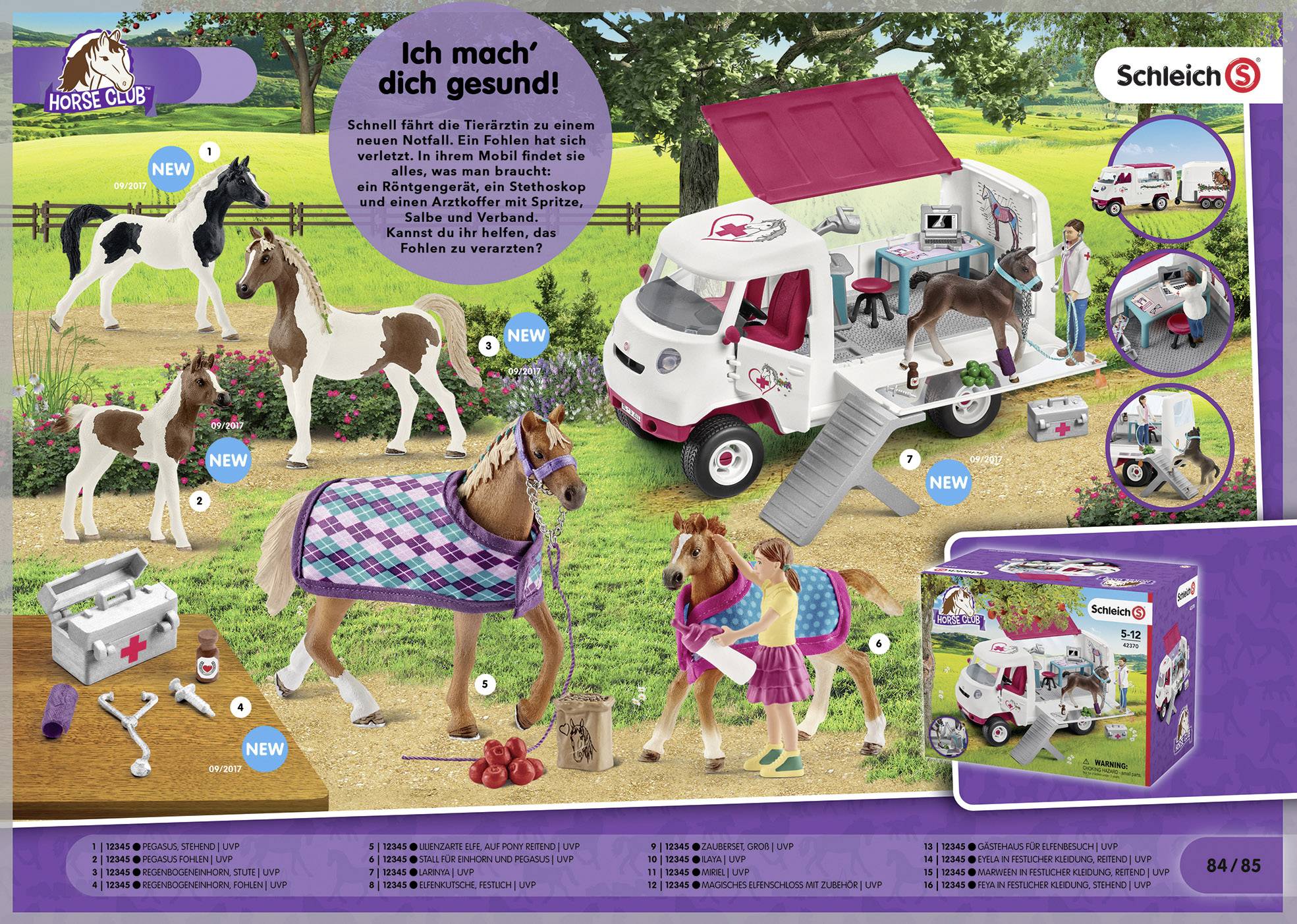Schleich Horse Club Mobile Tierärztin mit Hannoveraner Fohlen 42370 ...